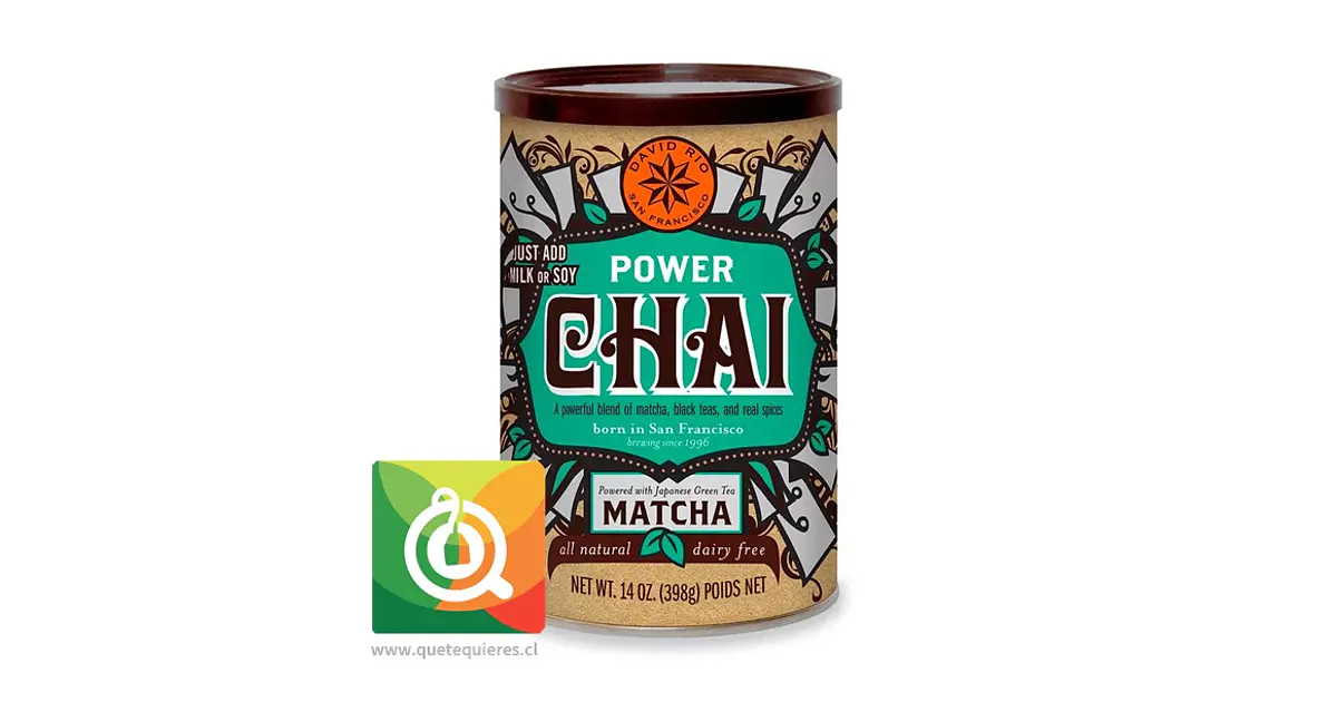 David Rio Té Negro Chai Instantáneo con Matcha - Power Chai