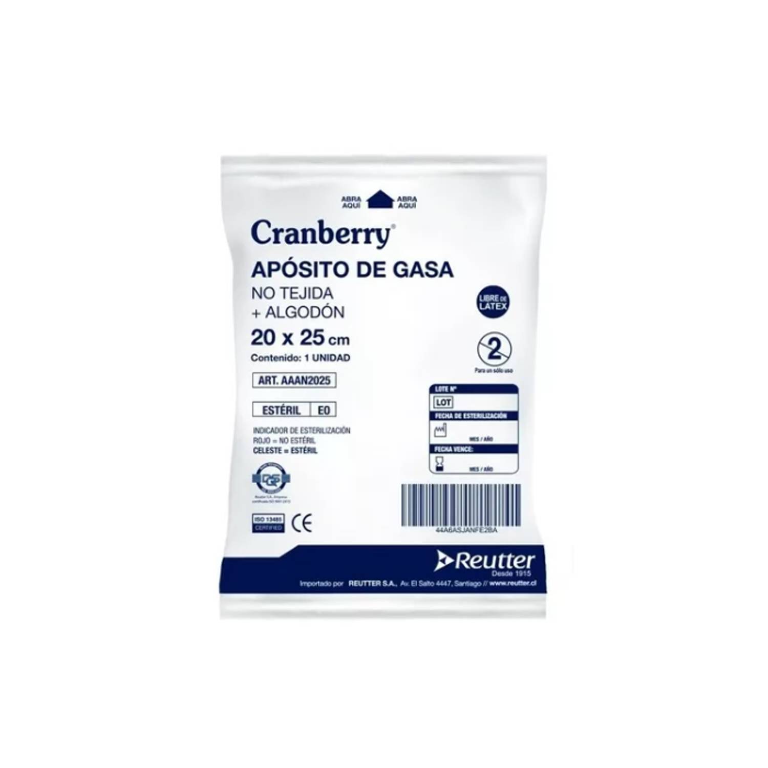 Apósito Gasa Algodón Estéril 10x20cm