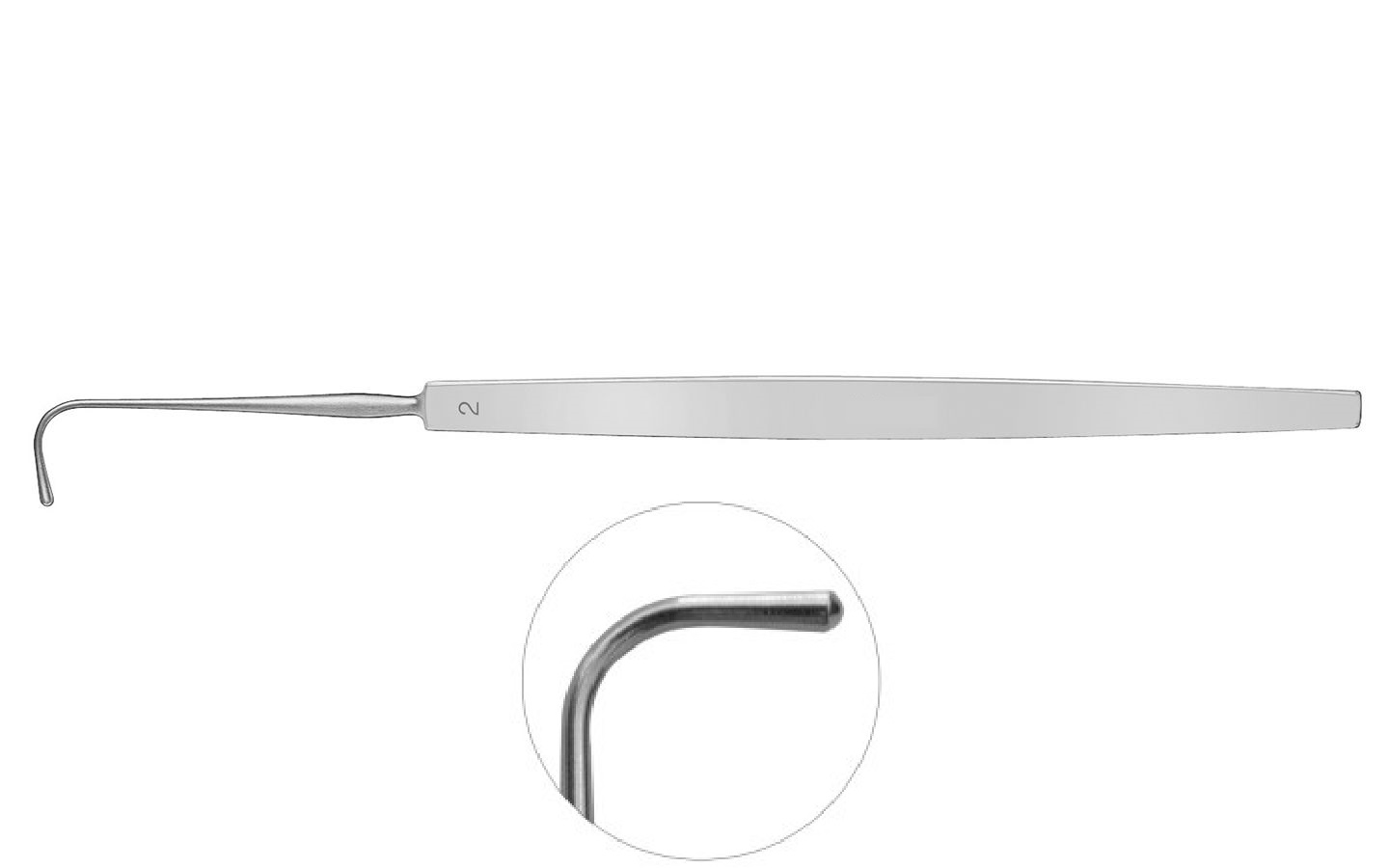 Gancho estrabismo Von Graefe de 14cm