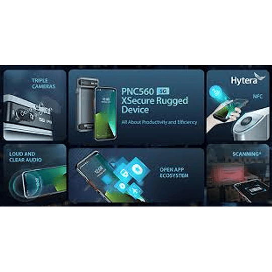 Hytera PNC560 Smartphone y radio PoC Robusta XSecure 5G Conf