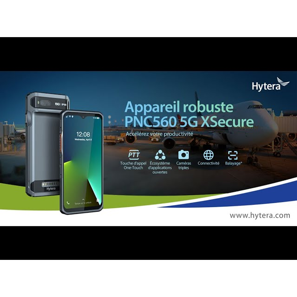 Hytera PNC560 Smartphone y radio PoC Robusta XSecure 5G Conf