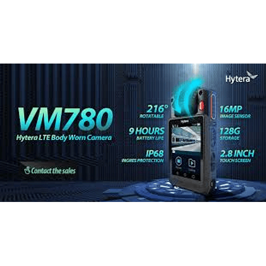 BodyCam y Radio PoC VM780 IMEI GPS Bluetooth Hytera 128 GB 2