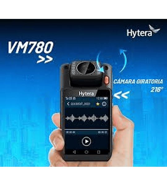 BodyCam y Radio PoC VM780 IMEI GPS Bluetooth Hytera 128 GB 2