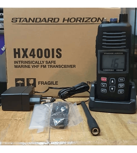 Portátil Marino Comercial, HX-400, VHF, 5W, LMR canales, FM