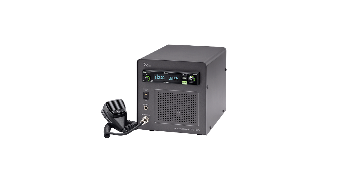 ICOM PS-80 Gabinete con fuente de alimentación CC para radio