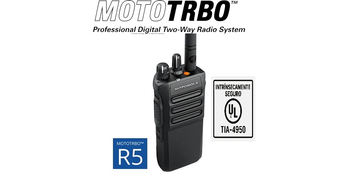 Motorola R5 VHF 136-174 MHz 64CH MOTOTRBO™ 5W Radio portatil