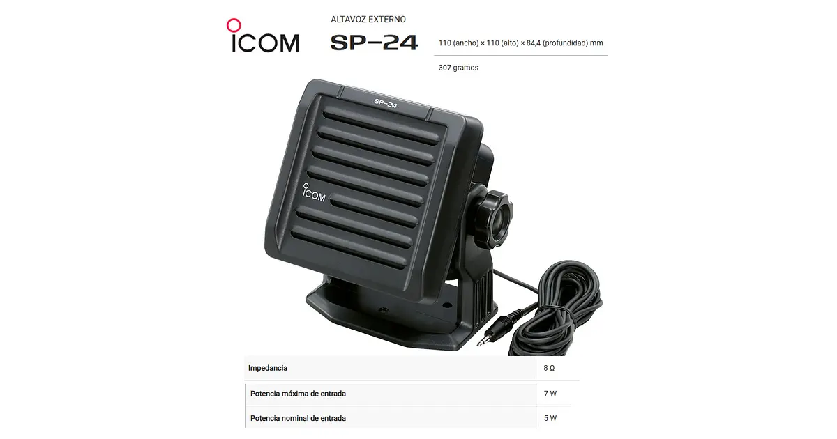 ICOM SP-24 Altavoz externo para equipo marino IC-M424G IC-M8