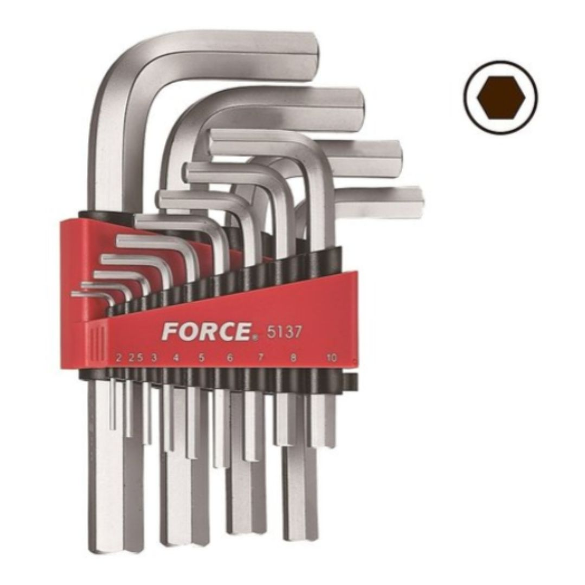 Juego Llave Allen Hexagonales 2 a 19mm 5137 Force