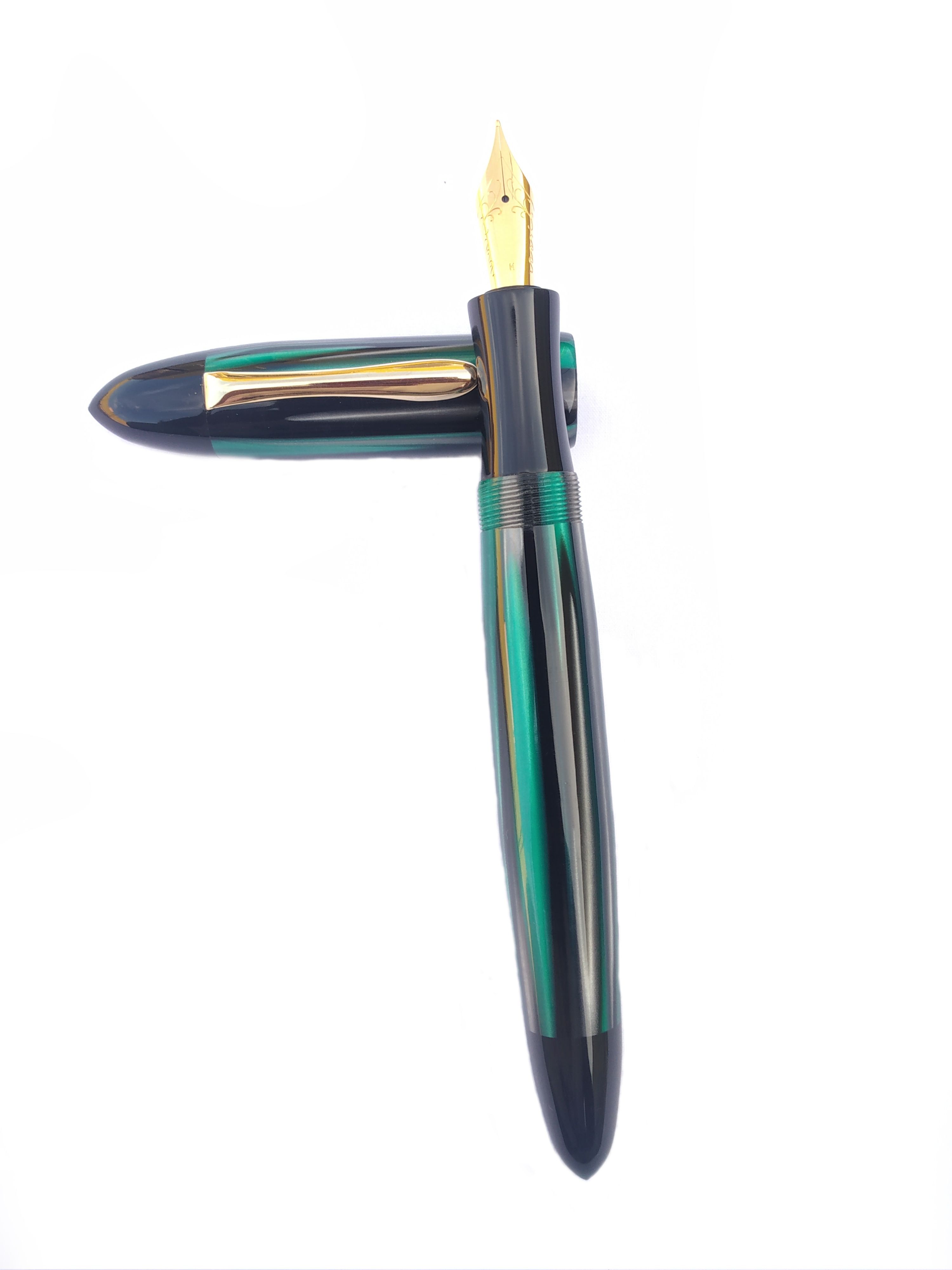 Majestic -Premium Acrylics Stripes Pattern-- Torpedo Shape