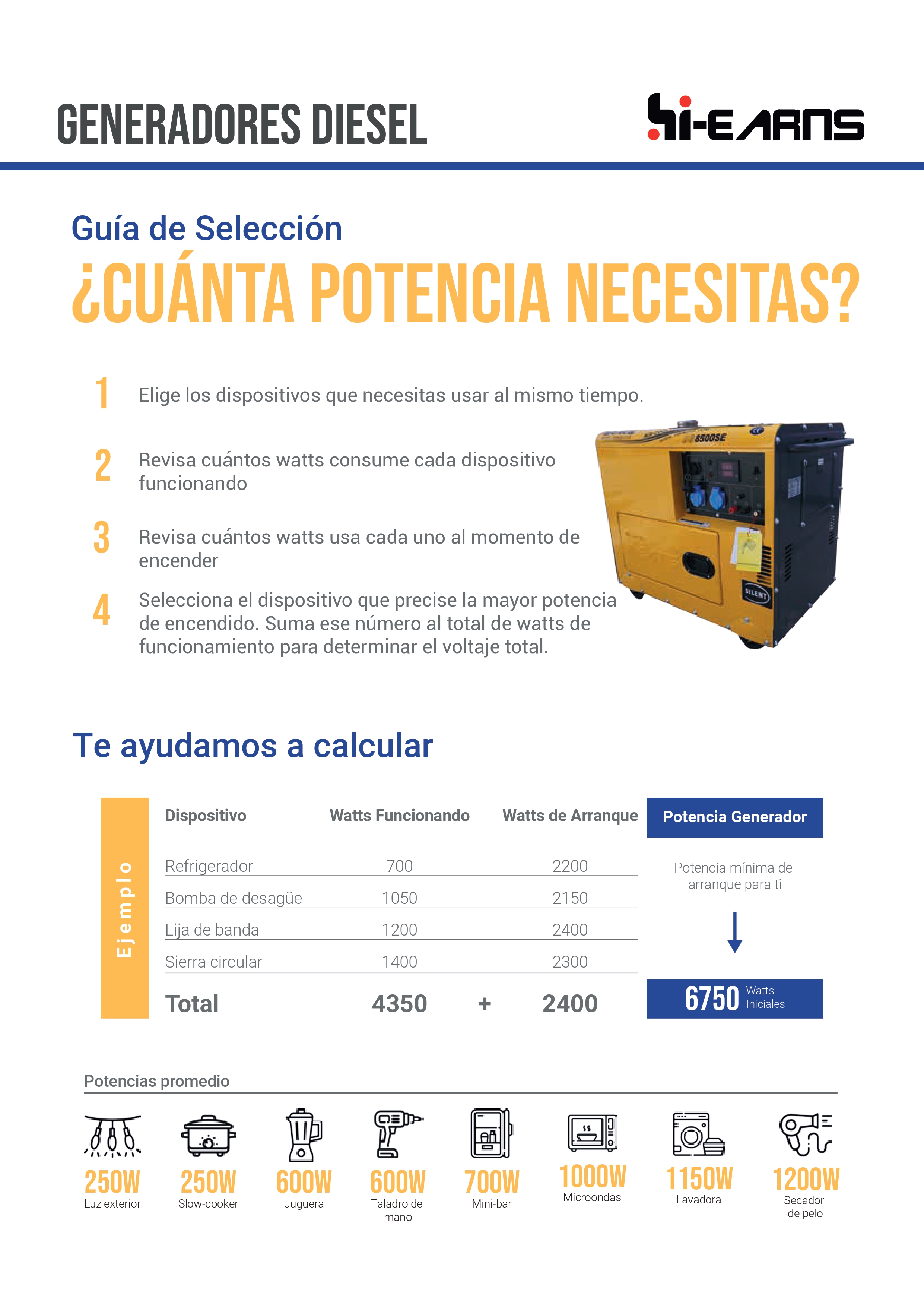 Generador Diésel 7 KVA
