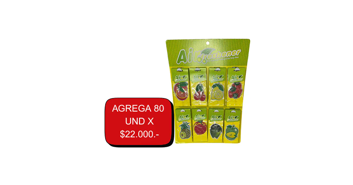 Displey aromatizante fruta auto 80 unidades