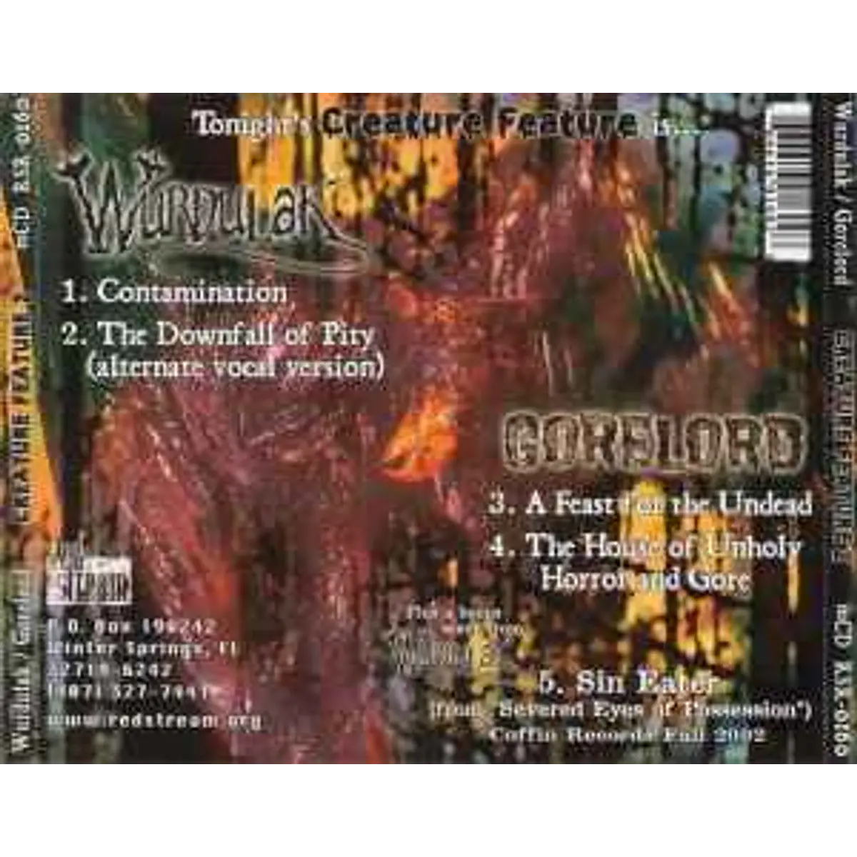 SPLIT CD WURDULAK / GORELORD Creature Feature 2