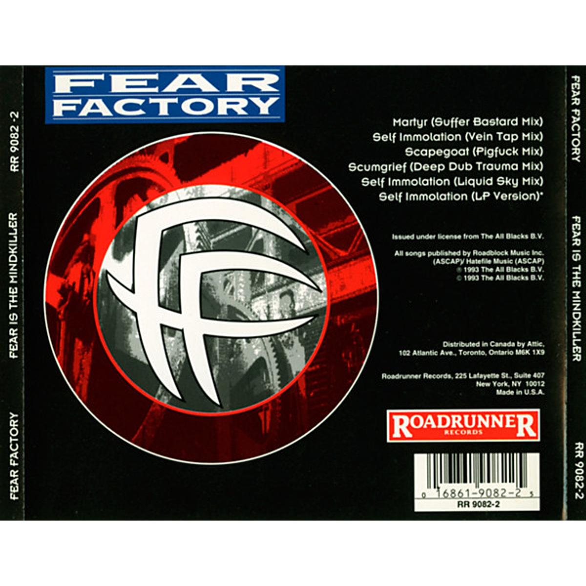 CD FEAR FACTORY Fear is the Mind Killer