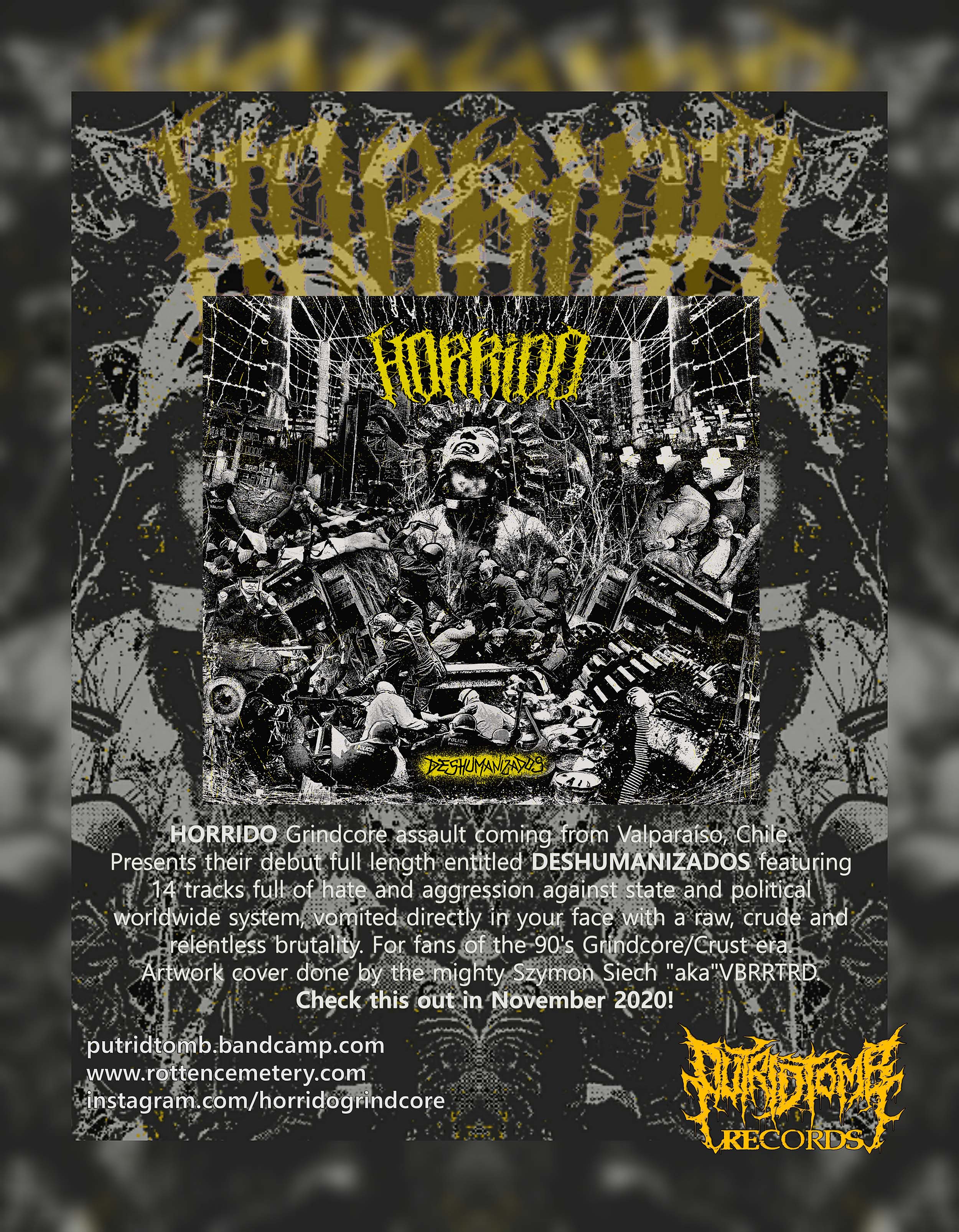 HORRIDO the Aggressive Grindcore new promise from Chile,