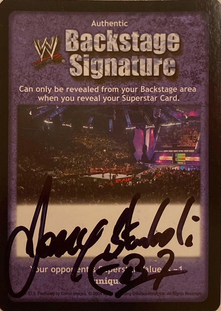WWE Backstage Signature - Johnny Stamboli