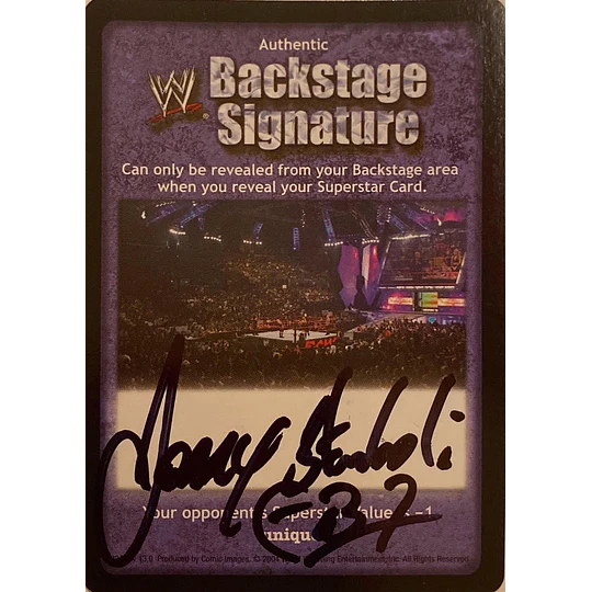 WWE Backstage Signature - Johnny Stamboli