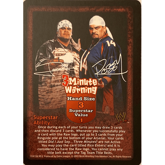 3 Minute Warning Superstar Card