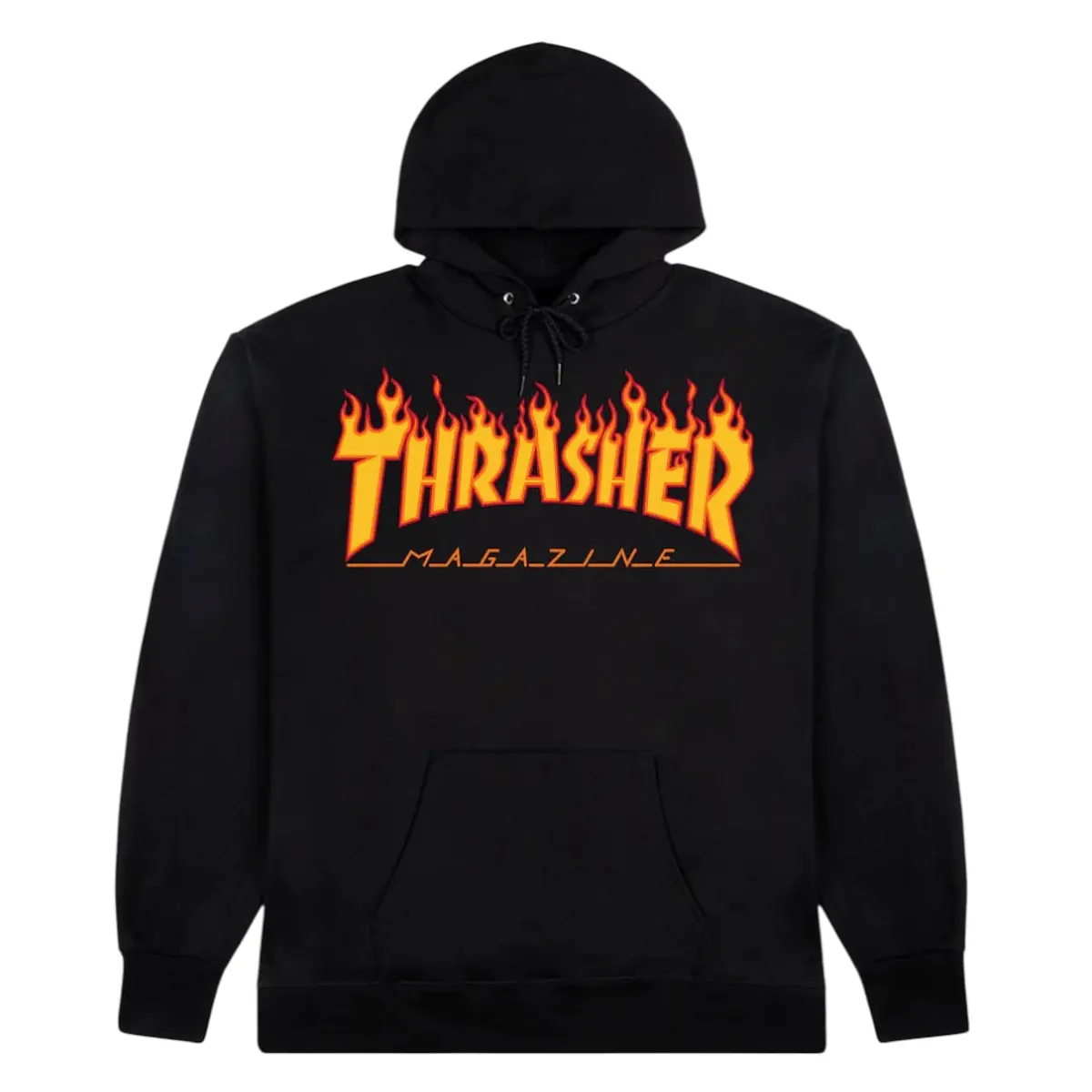 POLERON THRASHER CANGURO FLAME LOGO BLACK