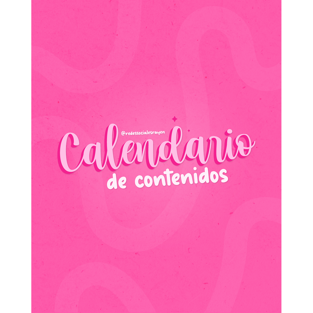 Calendario mensual de contenido de valor