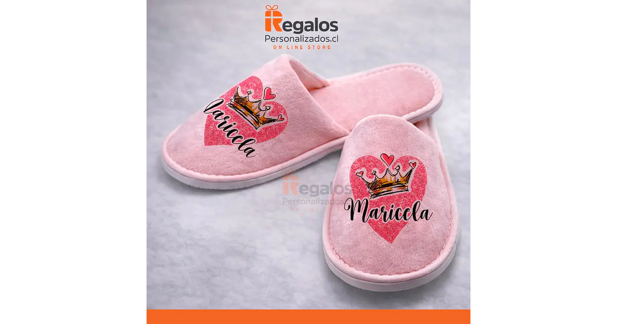 Pantuflas simples rosadas diseños para mamá