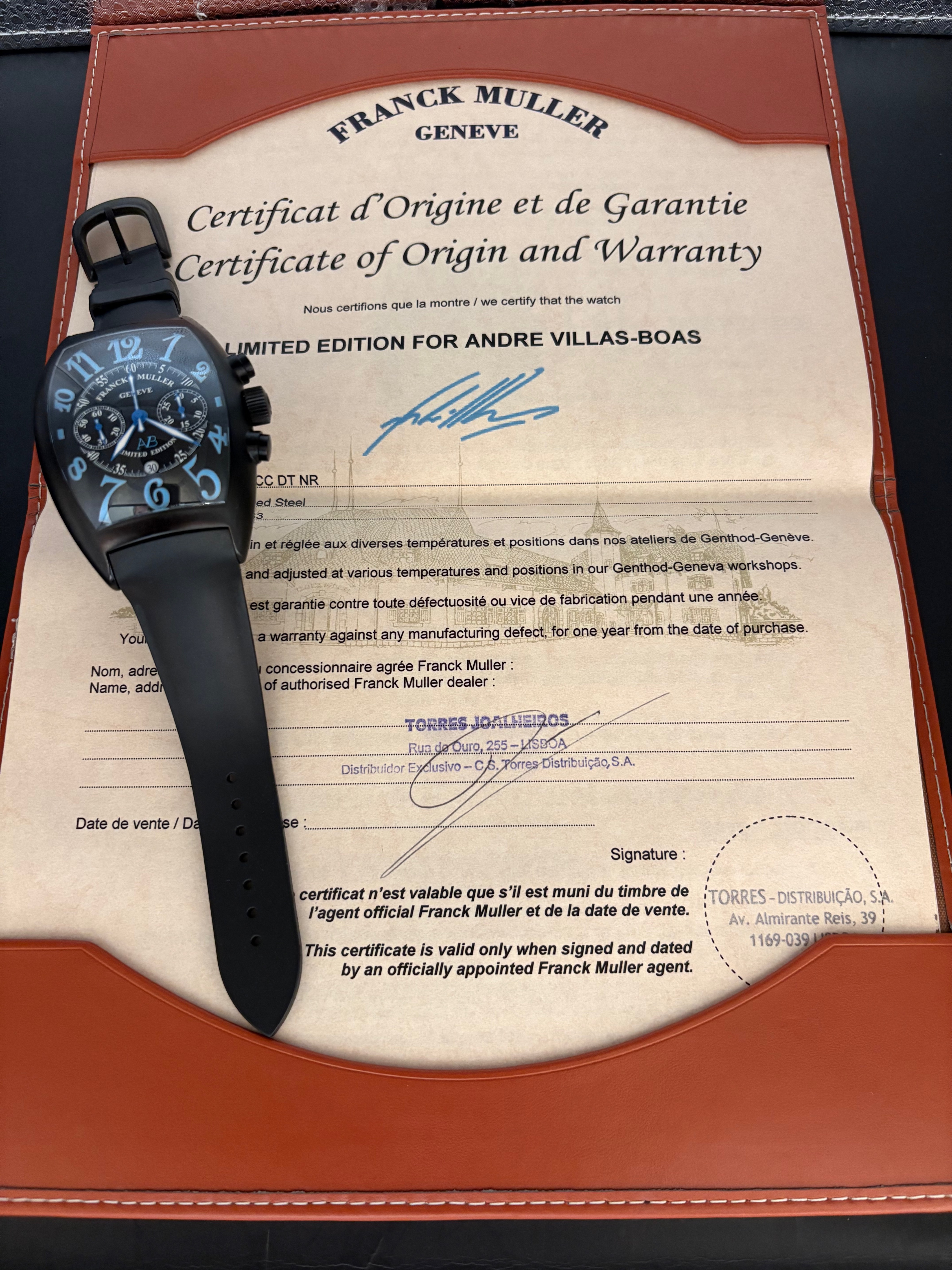 Franck Muller “André Villas-Boas” série limitada de 33 unida