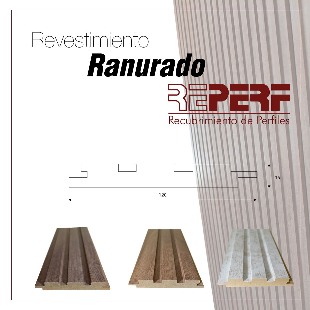 Revestimiento Perfil Ranurado
