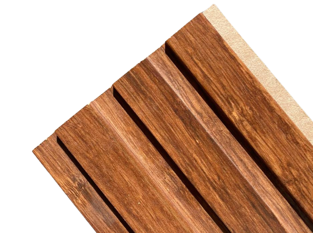 Pack 4 Tablas Revestimiento Perfil Ranurado Bambu Rustico