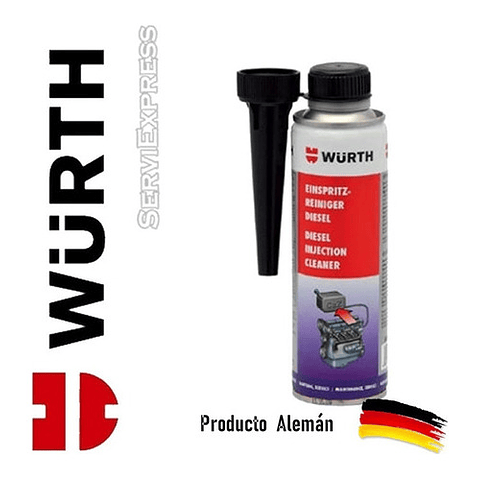 Limpia Inyector Diesel Common Rail Petroleo Wurth 300ml