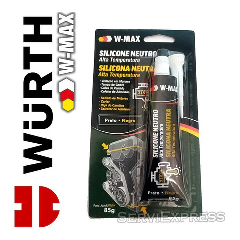 Silicona Negra Alta Temperatura Wurth W-max