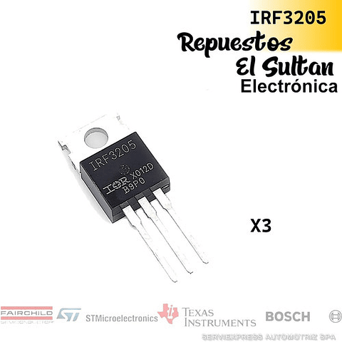 Pack (x3) Transistor Irf3205 Mosfet