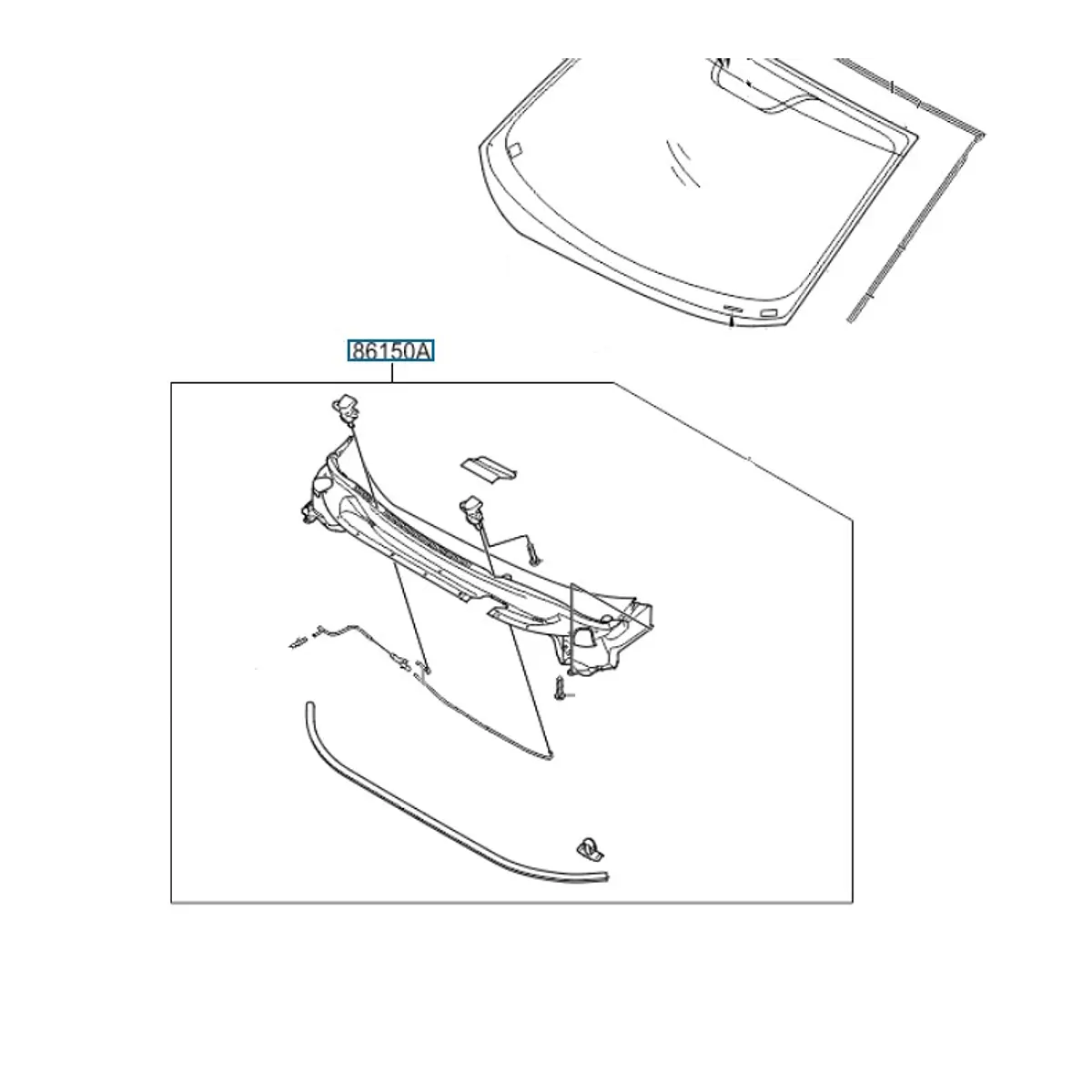 MOLDUR TORPEDO CAPOT KIA RIO 2011-2018