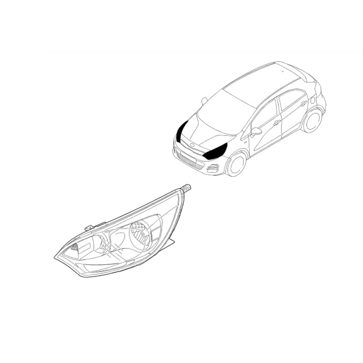 OPTICO KIA RIO 2011-2018