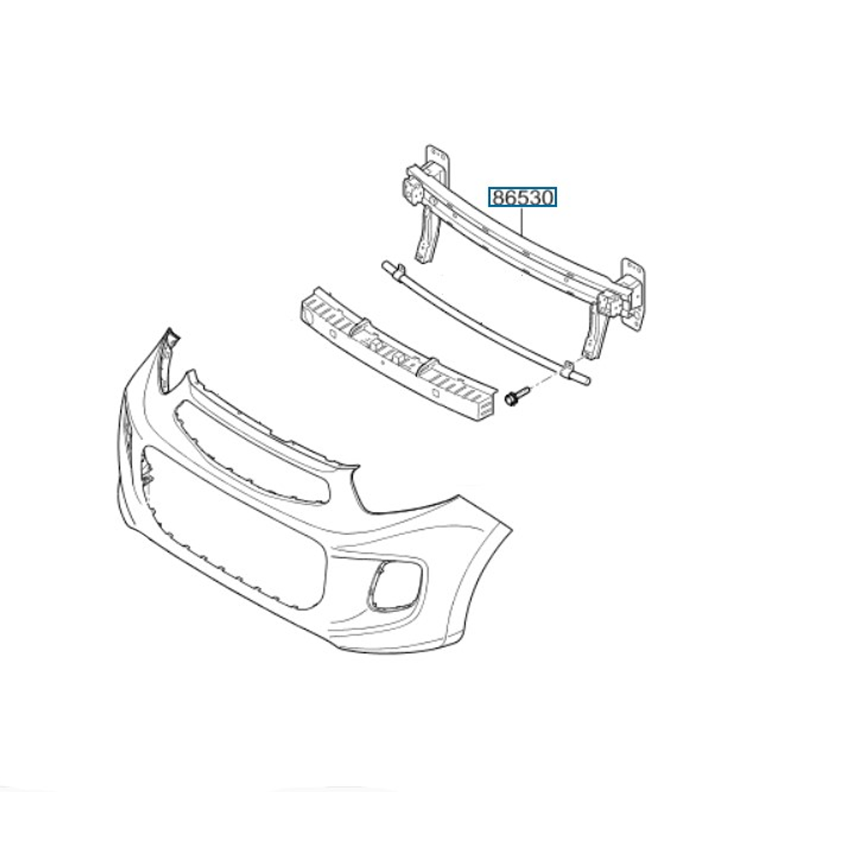 REFUERZO PARACHOQUE KIA MORNING 2011-2016