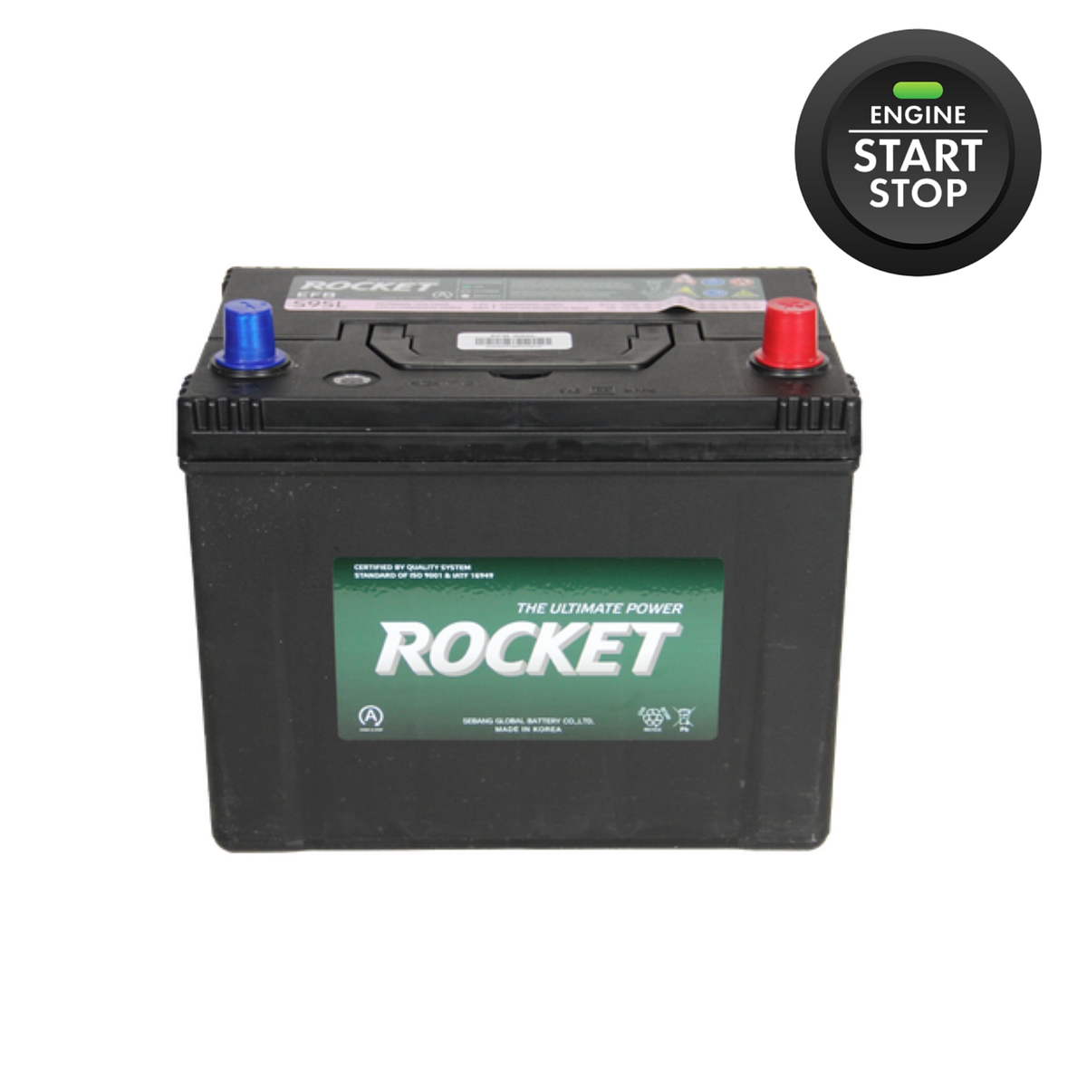 BATERIA STAR-STOP 70AH +DERECHO ROCKET