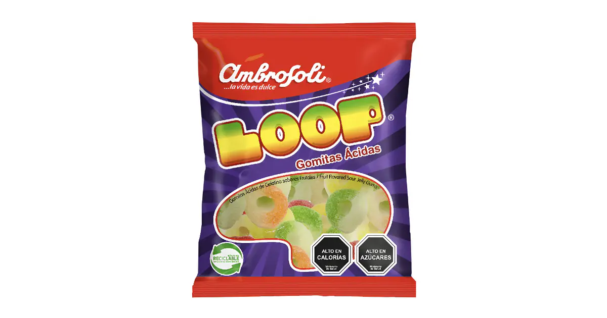 GOMITAS ACIDAS LOOP 25 GR 2X1