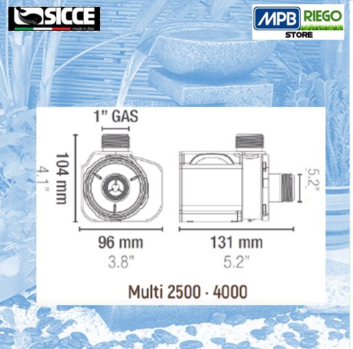 Bomba para Pileta Sumergiblem MULTI 2500 - Sicce