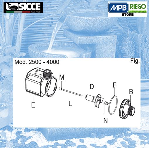 Bomba para Pileta Sumergiblem MULTI 2500 - Sicce