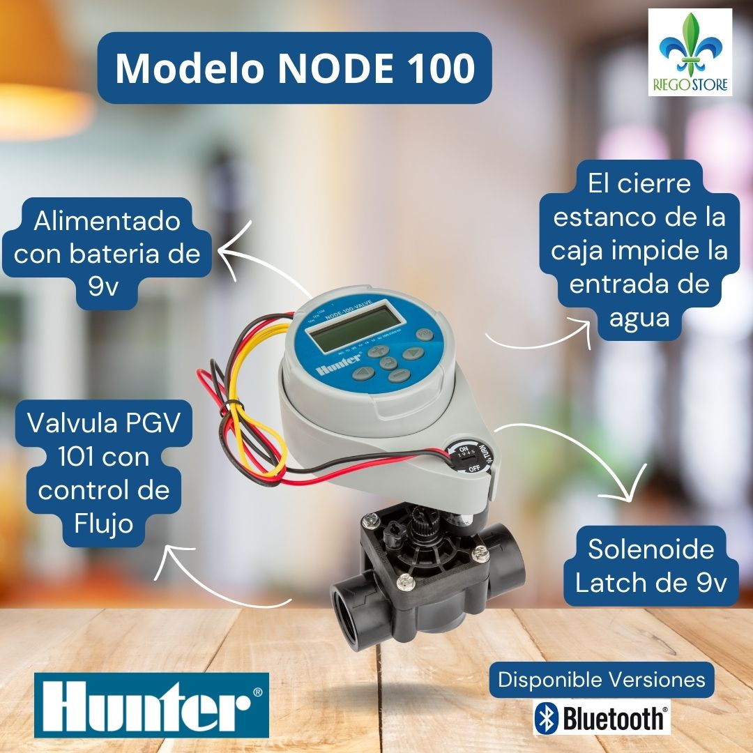 Programador Autonomo Node 100 A Bateria 1 Est con Sol y Val