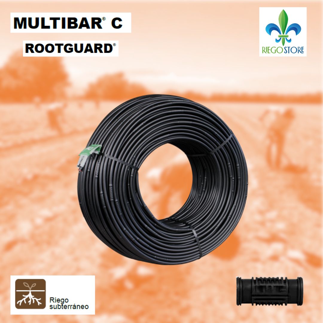Tuberia Gotero PC Multibar C RootG 16/44 2,1 l/h 30cm 400m