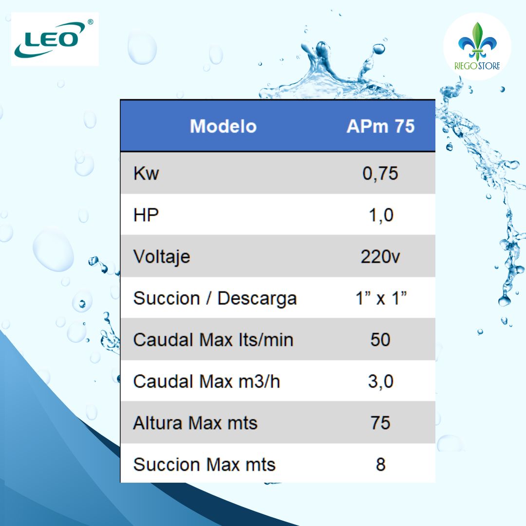 Bomba Periférica APM75 1.0 HP - LEO