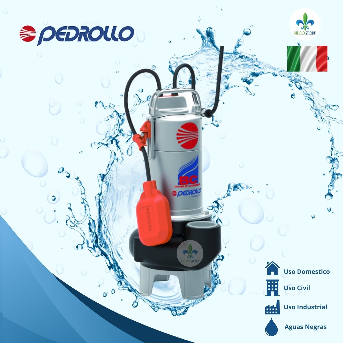 Bomba Sumergible Pedrollo BCm 15/50 - 1.5 HP - 220V ...