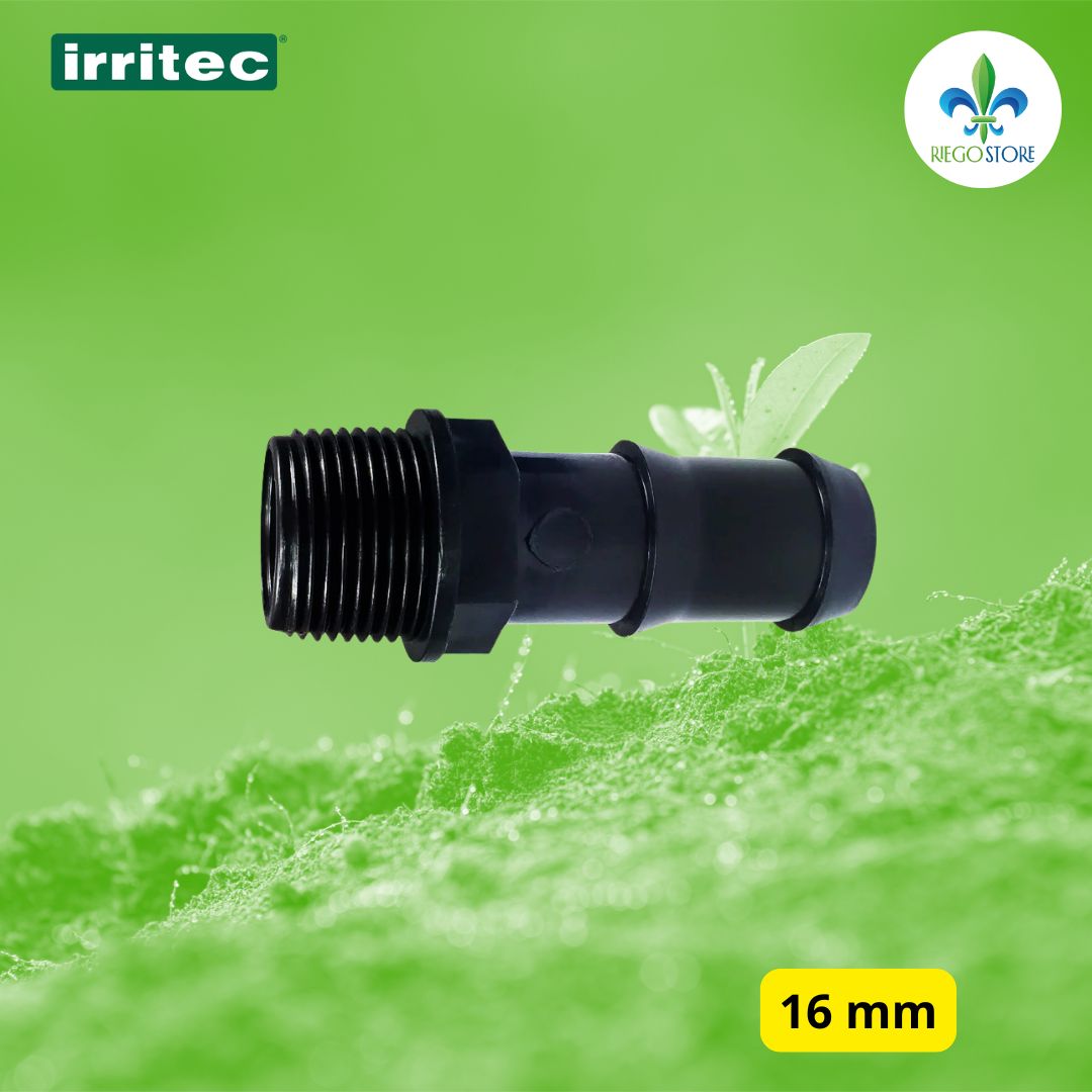 Terminal HE Polietileno 16 mm x 1/2 Plansa Negro