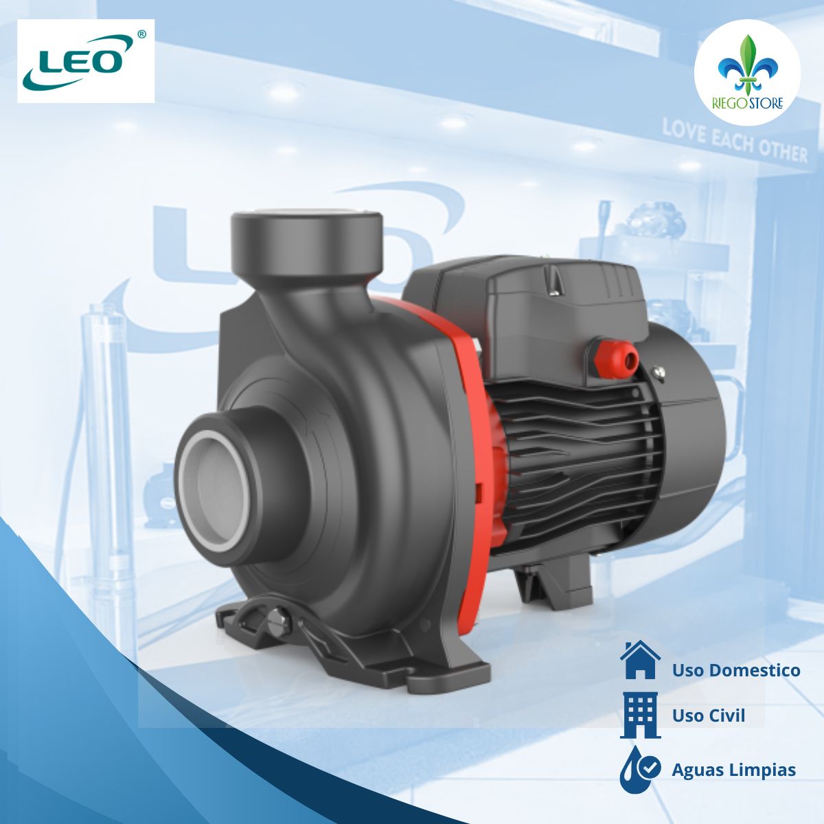Bomba Centrífuga Riego Bajo Caudal AC 110B2 1.5 HP - LEO