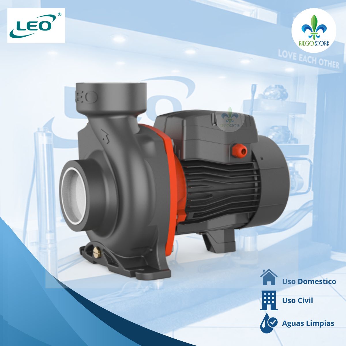 Bomba Centrífuga Riego Alto Caudal ACm 150B3 2.0 HP - LEO