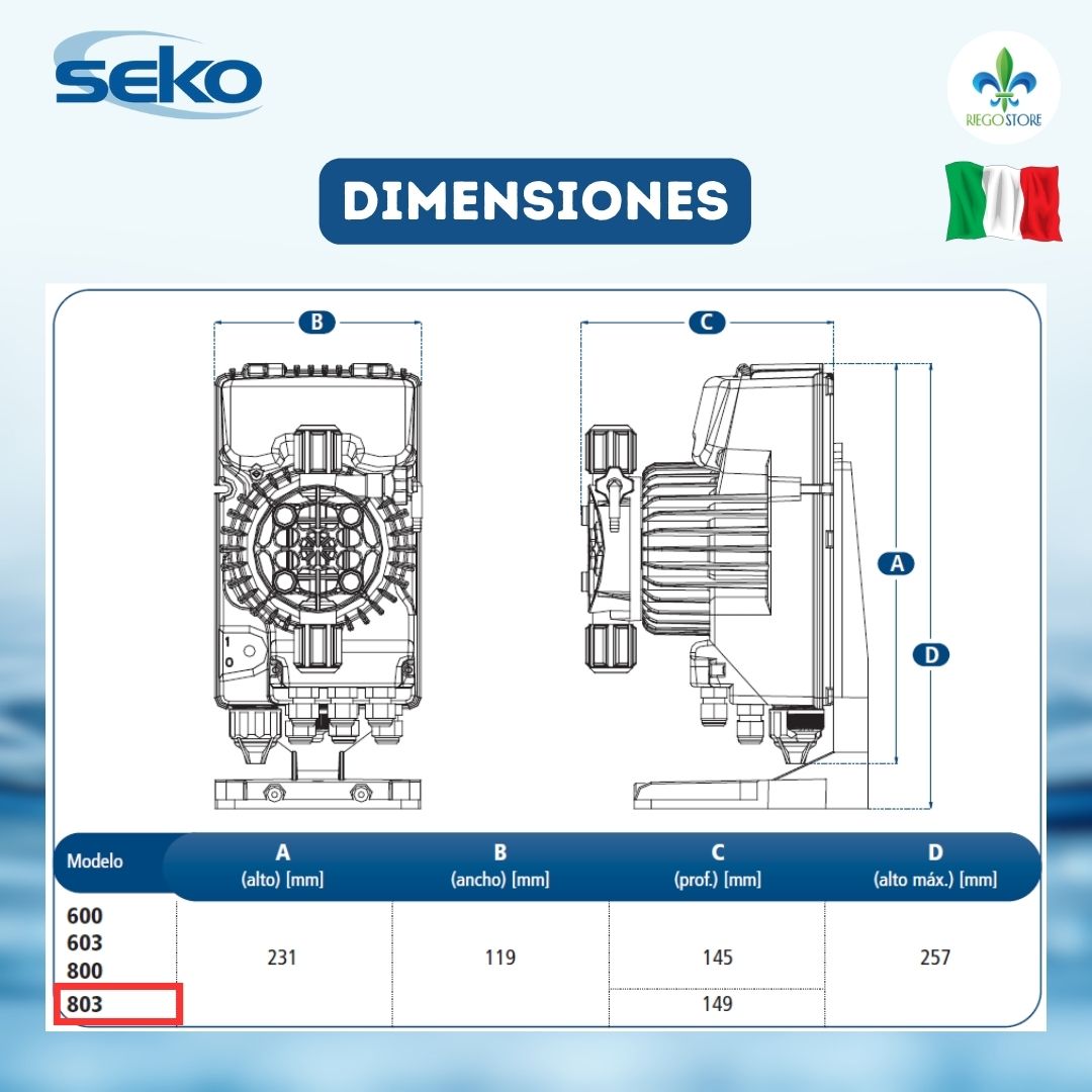 Bomba TEKNA EVO 803 AKS 220V - SEKO