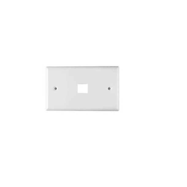Face plate 1p rj 45 hor blanco | Rielec Limitada