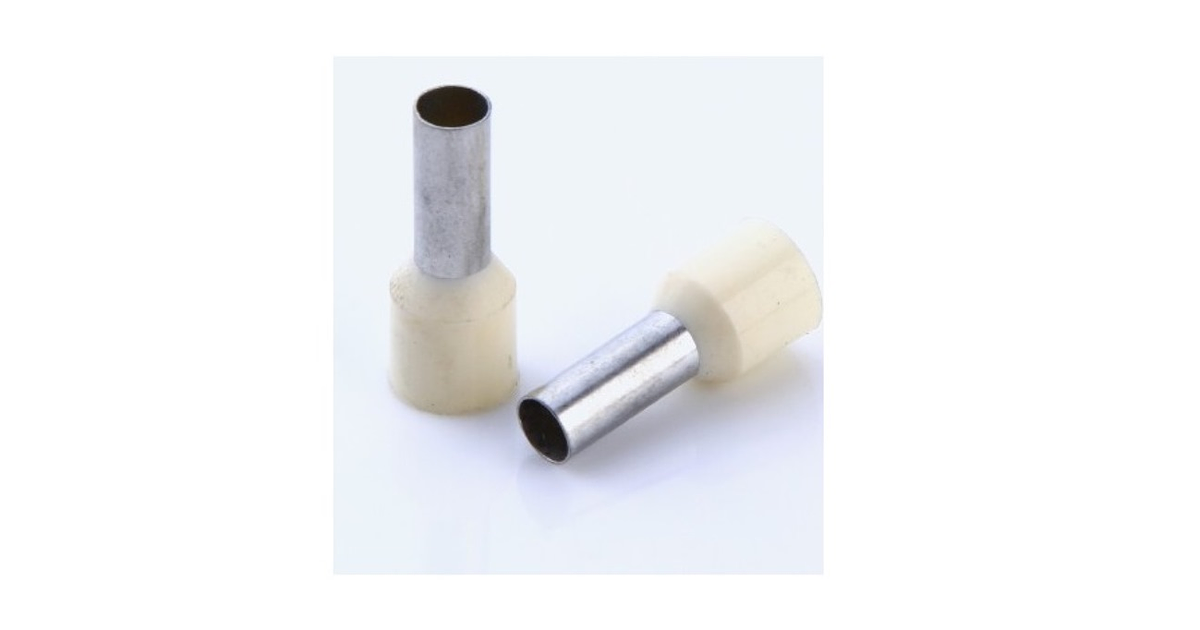 Terminal Ferrul 10mm Blanco Unidad