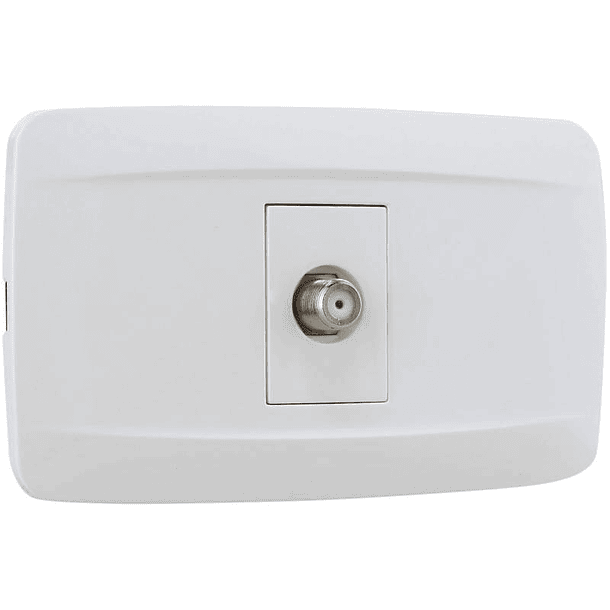 Toma tv 1152bn coaxial blanco tvvh | Rielec Limitada