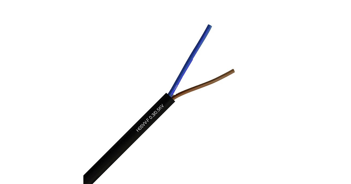 Cordon mediano 2x1 mm2 negro