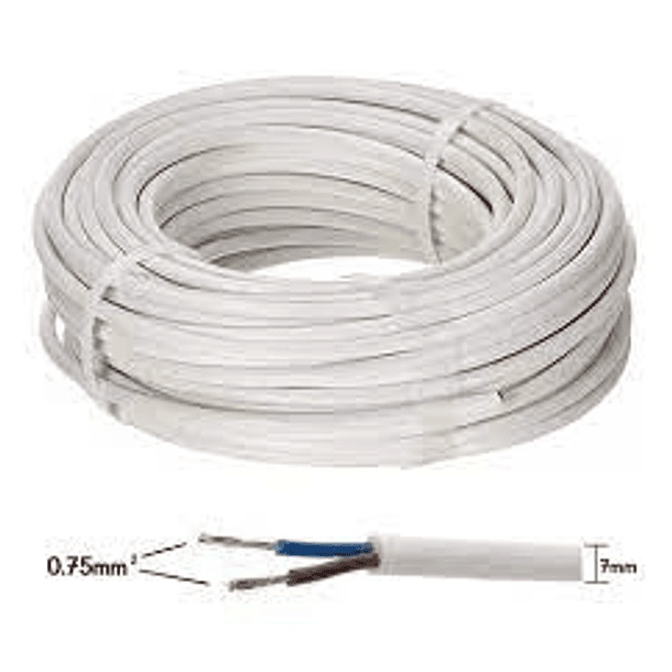 Cordon 2x1 mm blanco h05vv-f | Rielec Limitada